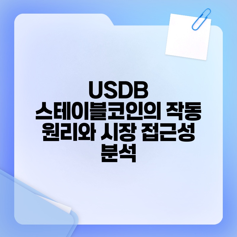 USDB 스테이블코인의 작동 원리와 시장 접근성 분석 - COMZIP 매거진