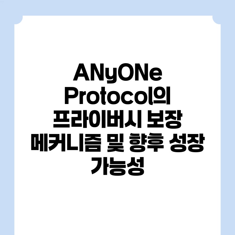 ANyONe Protocol의 프라이버시 보장 메커니즘 및 향후 성장 가능성 - COMZIP 매거진